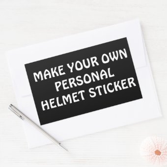 MAKE YOUR OWN UNIQUE HELMET STICKER | Zazzle