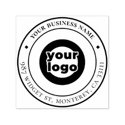 Make Your Professional Round Business Custom Logo Self-inking Stamp ...