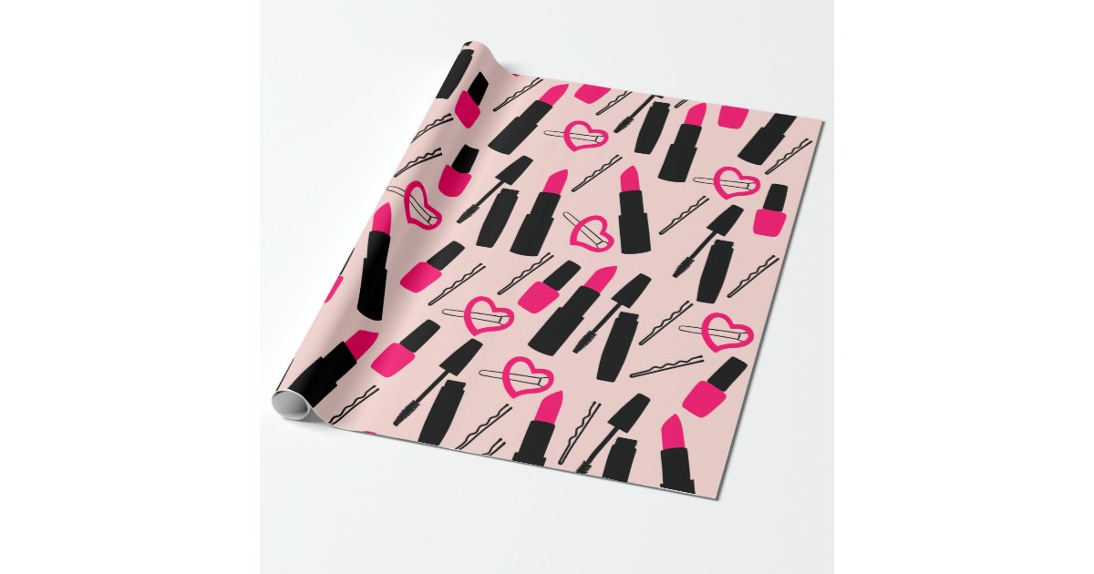 Makeup Accessories Wrapping Paper | Zazzle
