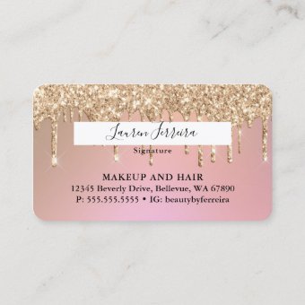 Makeup And Hair Credit Card Style Business Card | Zazzle