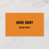 Makeup Artist Beauty Hair Salon Orange Custom Fall Business Card | Zazzle