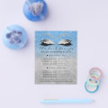 Makeup Artist Beauty Salon Blue Glitter Silver Flyer | Zazzle