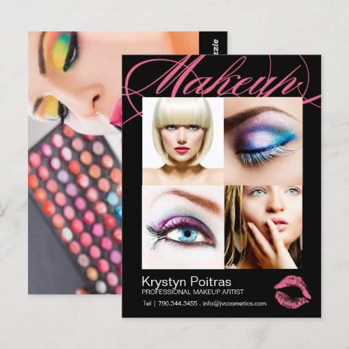 Makeup Artist Comp Card | Zazzle