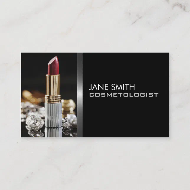 Makeup Artist Cosmetologist Cosmetology Elegant Business Card | Zazzle