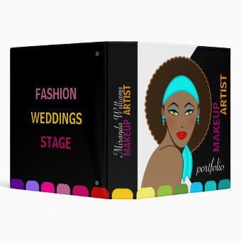 Makeup Artist / Cosmetologist Portfolio 1.5" 3 Ring Binder | Zazzle