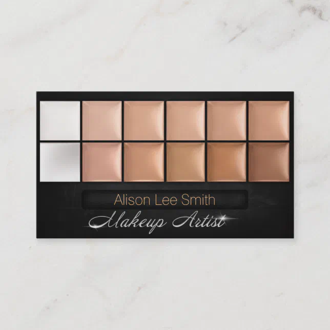 Makeup Artist/Cream Eyeshadow Palette Business Card | Zazzle