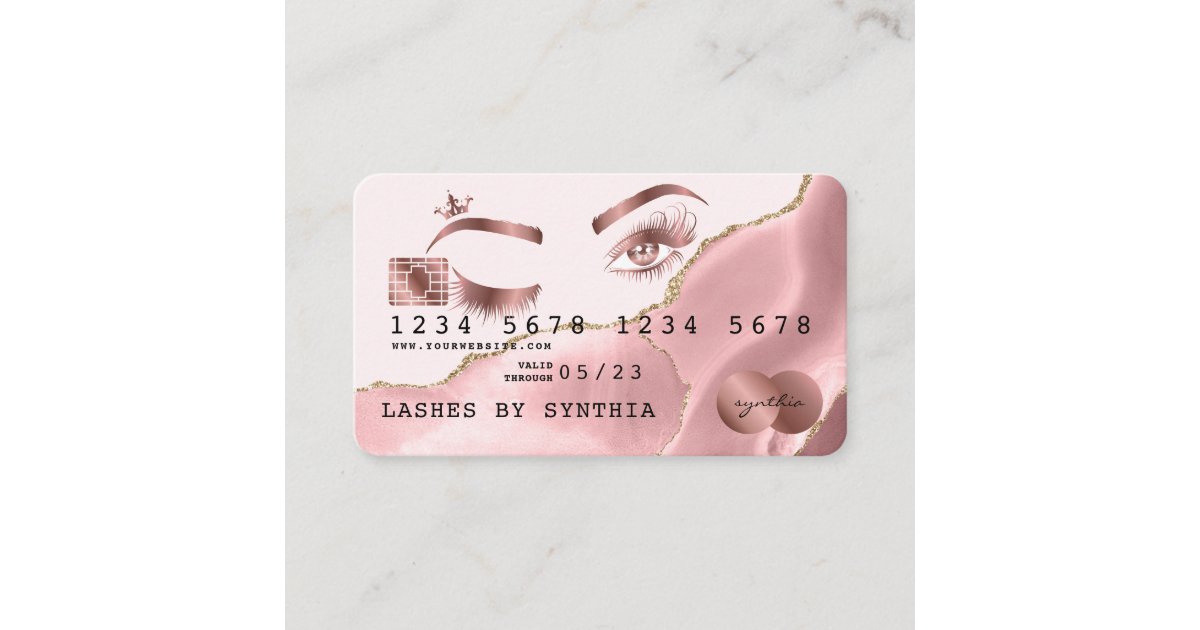 Makeup artist Credit Card Styled lashes wink Eyes | Zazzle