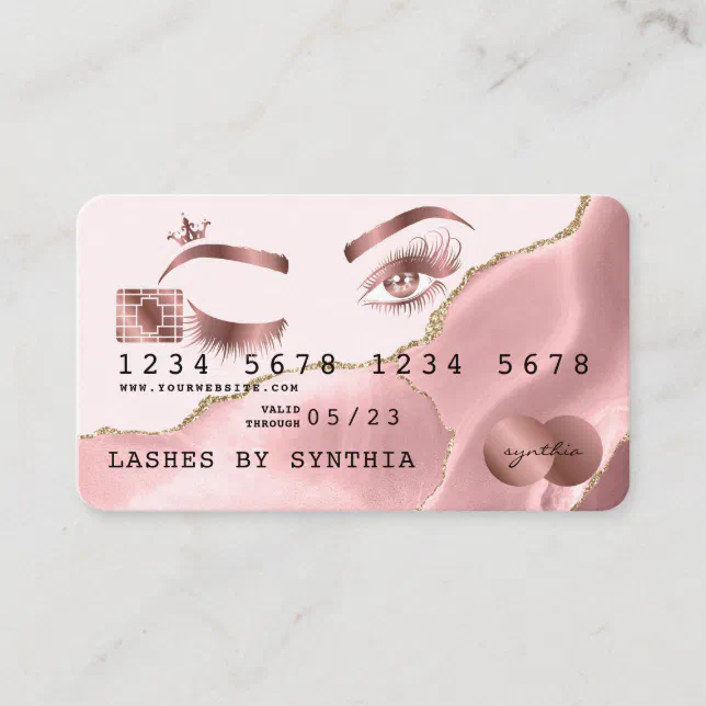 Makeup artist Credit Card Styled lashes wink Eyes | Zazzle