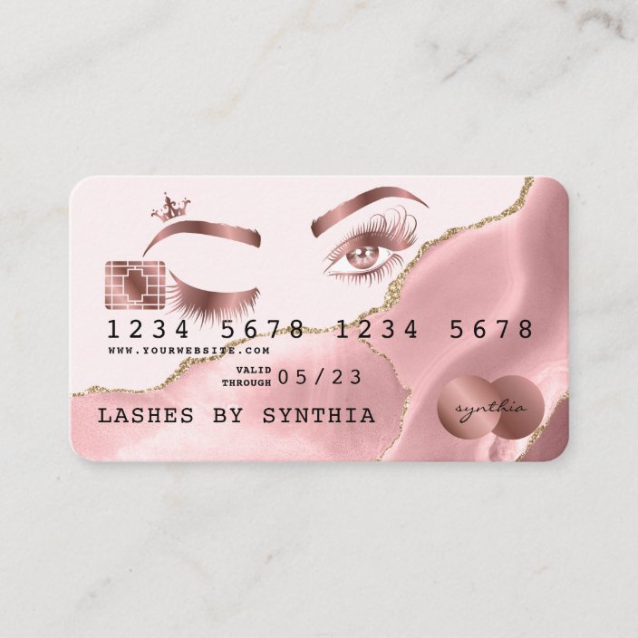Makeup artist Credit Card Styled lashes wink Eyes | Zazzle.com