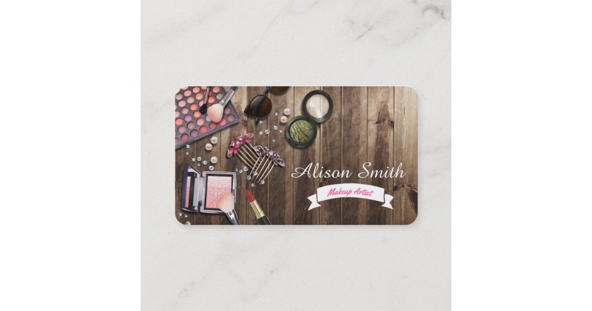 Makeup Artist Desk/Makeup Vanity Desk Business Card | Zazzle