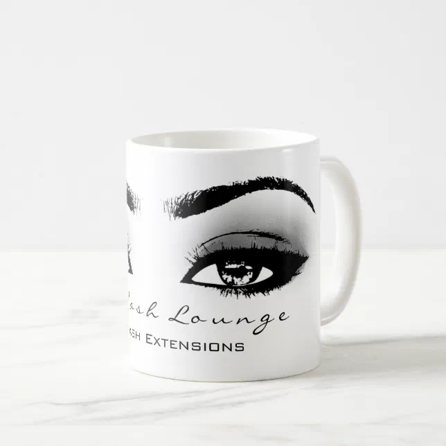 Makeup Artist Eyelash Extension Studio Gray Eye Coffee Mug | Zazzle