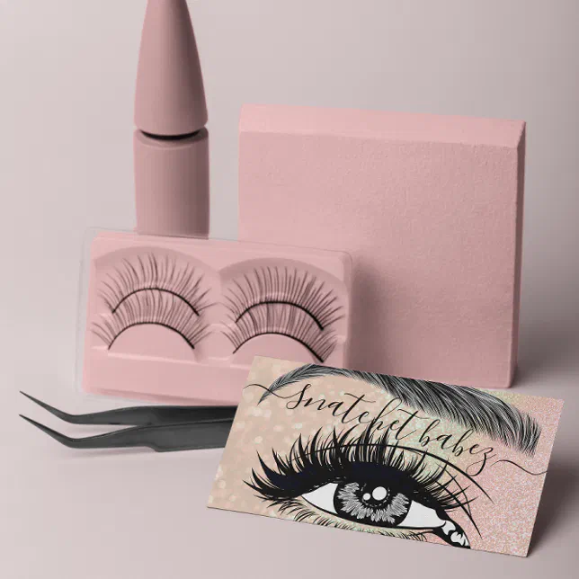 Makeup Artist Eyelash Hair Brows QR Logo Rose Business Card | Zazzle