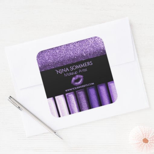 Makeup Artist Glam Violet Eyeshadow Sticker | Zazzle
