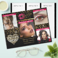 Makeup Artist Hot Pink Lips on Black Flyer | Zazzle