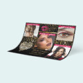 Makeup Artist Hot Pink Lips on Black Flyer | Zazzle