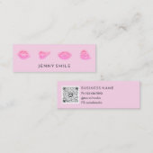 Makeup Artist Lips Nurse Cosmetic Injector Qr Code Mini Business Card ...