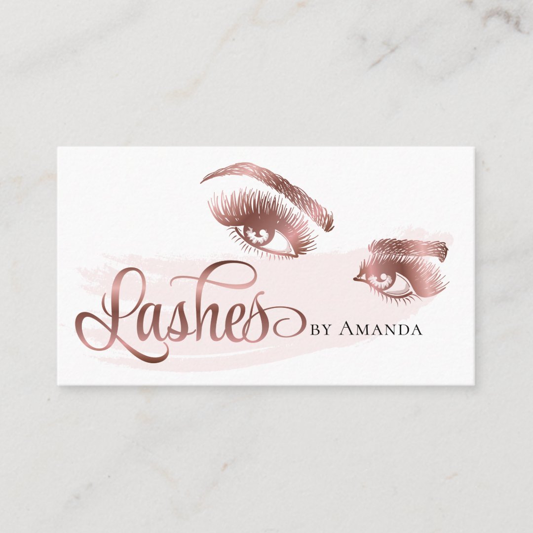Makeup Artist Long Lashes Eyebrow Eyes Lash Brows Business Card | Zazzle