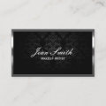 Makeup Artist Luxury Metal Border Business Card | Zazzle