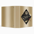 Makeup Artist Modern Black & Gold Beauty Salon Binder | Zazzle