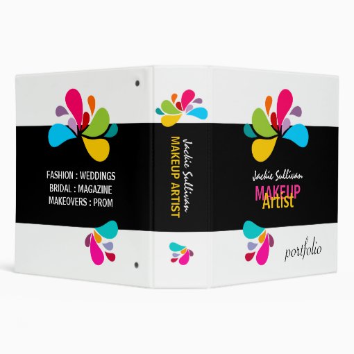 Makeup Artist Portfolio 2 Inch Binder | Zazzle