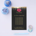 Makeup Artist Red Lips Modern Gold Drips Salon Flyer | Zazzle