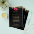 Makeup Artist Red Lips Modern Gold Drips Salon Flyer | Zazzle