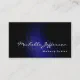 Makeup Artist Script Blue Black Business Card | Zazzle