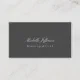 Makeup Artist Script Stylish Grey Business Card | Zazzle