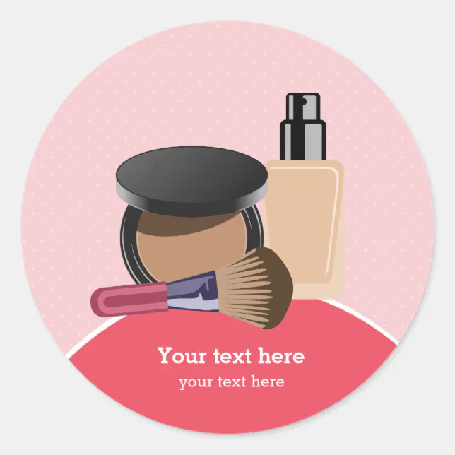 Makeup artists classic round sticker | Zazzle