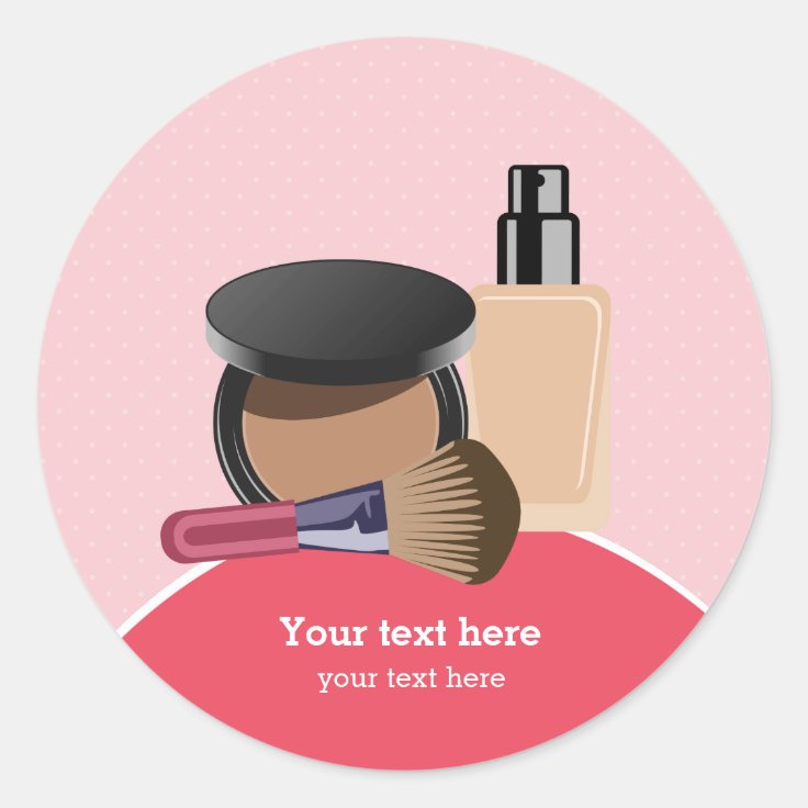 Makeup artists classic round sticker | Zazzle