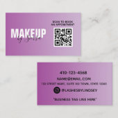 Makeup Beauty QR Code Scan to Book Appointment Business Card | Zazzle