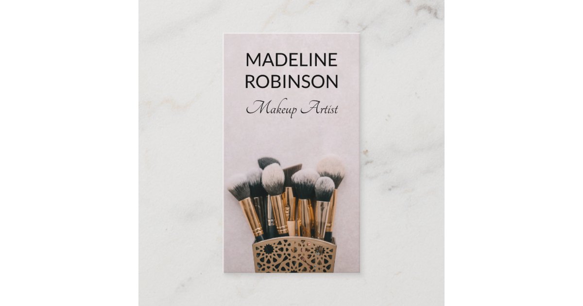 Makeup Brushes | Makeup Artist Appointment Card | Zazzle