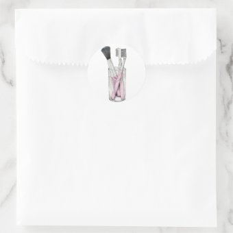 Makeup Brushes Sticker | Zazzle