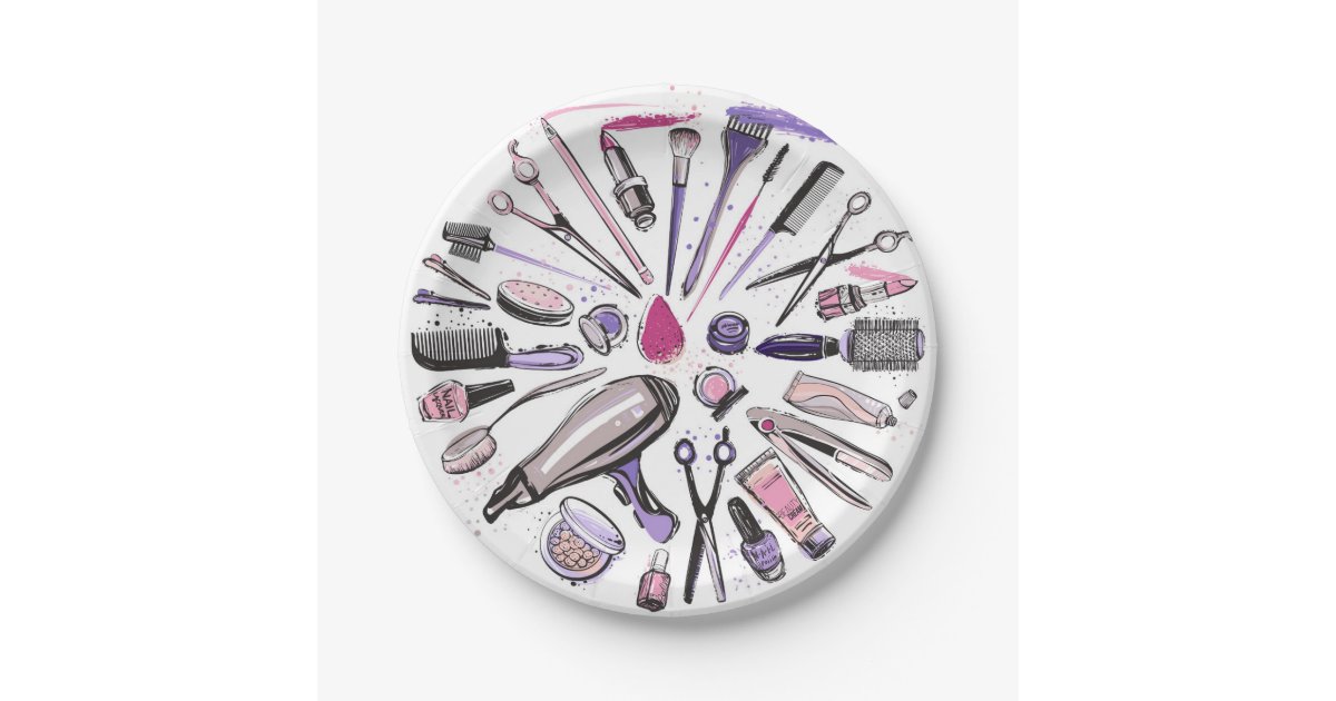 Makeup Circle Design Paper Plates | Zazzle