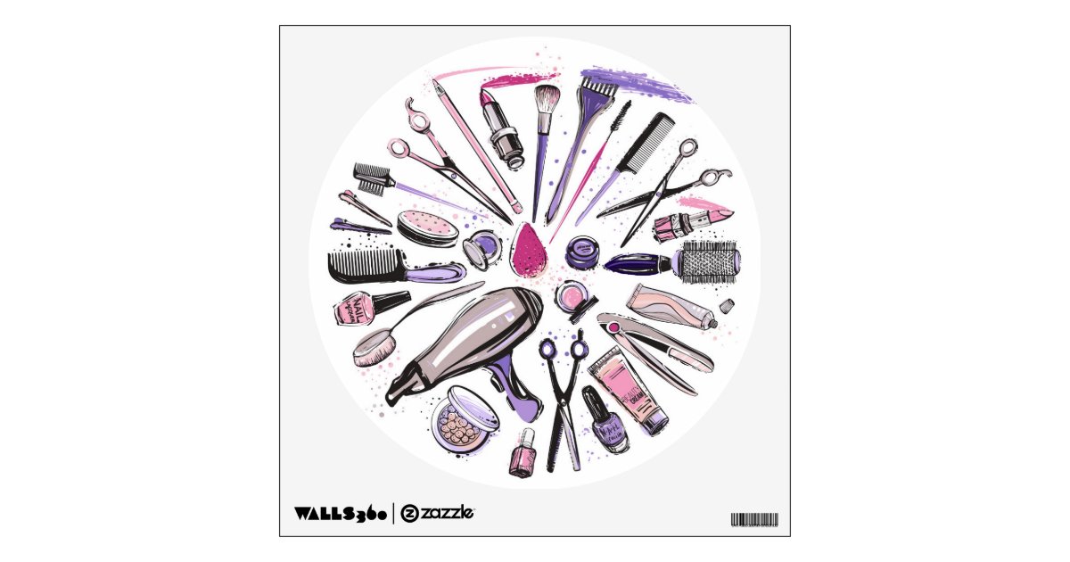 Makeup Circle Design Wall Decal | Zazzle