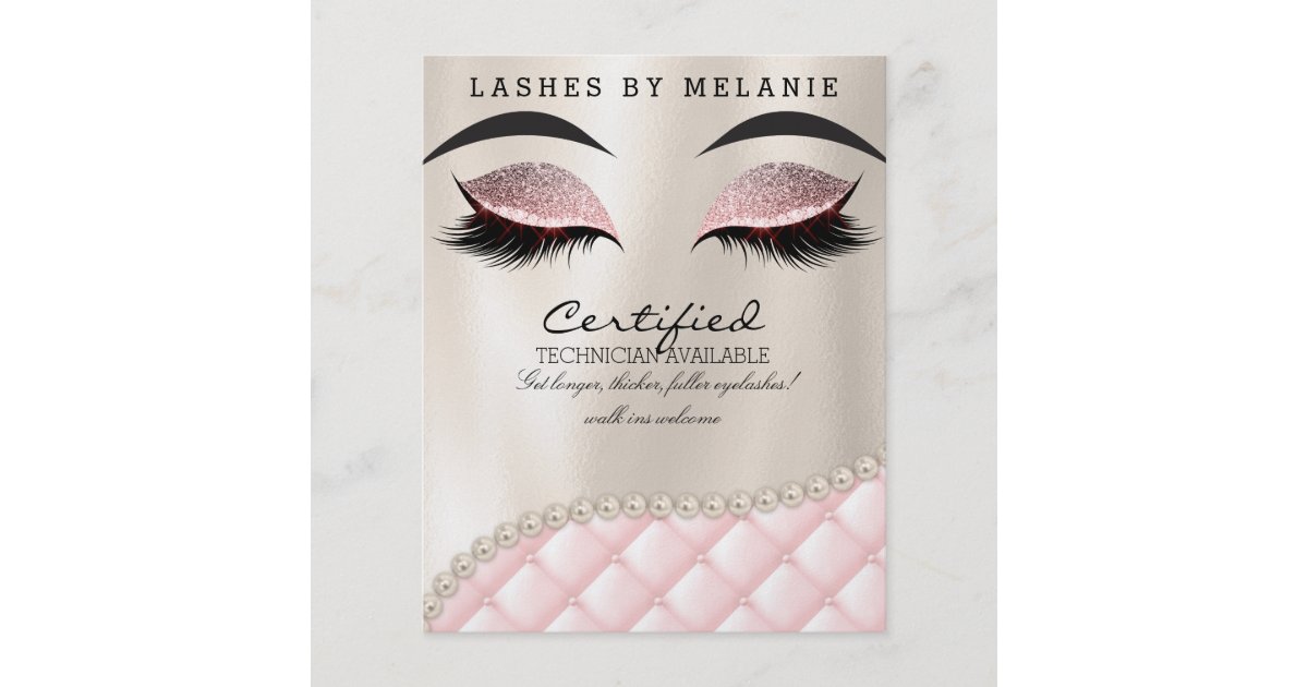 Makeup Eye Lash Brow Beauty Flyer | Zazzle