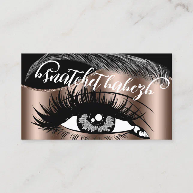 Makeup Eyelash Brows Microblading QR Code Black Business Card | Zazzle