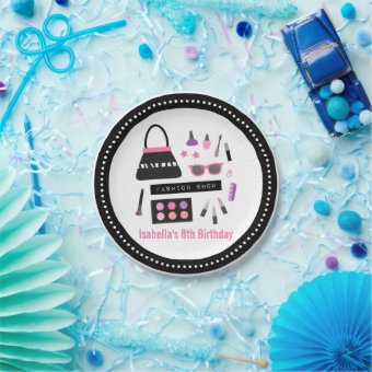 Makeup Fashion Show Birthday Party Supplies Paper Plates | Zazzle