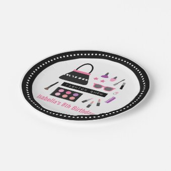 Makeup Fashion Show Birthday Party Supplies Paper Plates | Zazzle