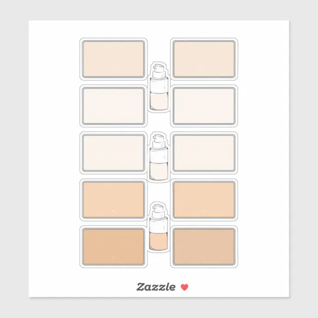 Makeup Foundation Create Your Own Vinyl Labels | Zazzle