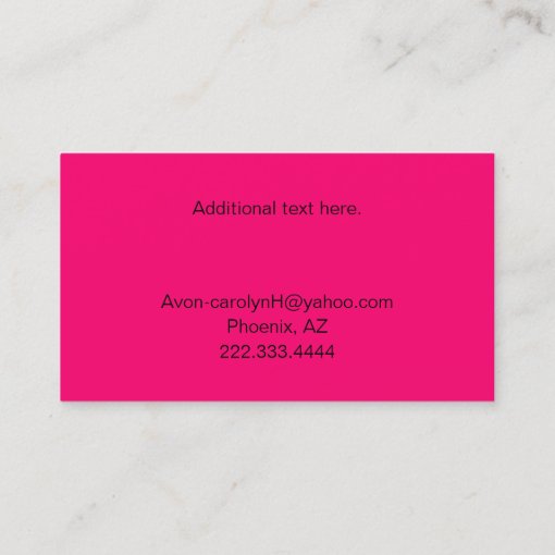 Makeup Independent Rep Avon Business Card | Zazzle
