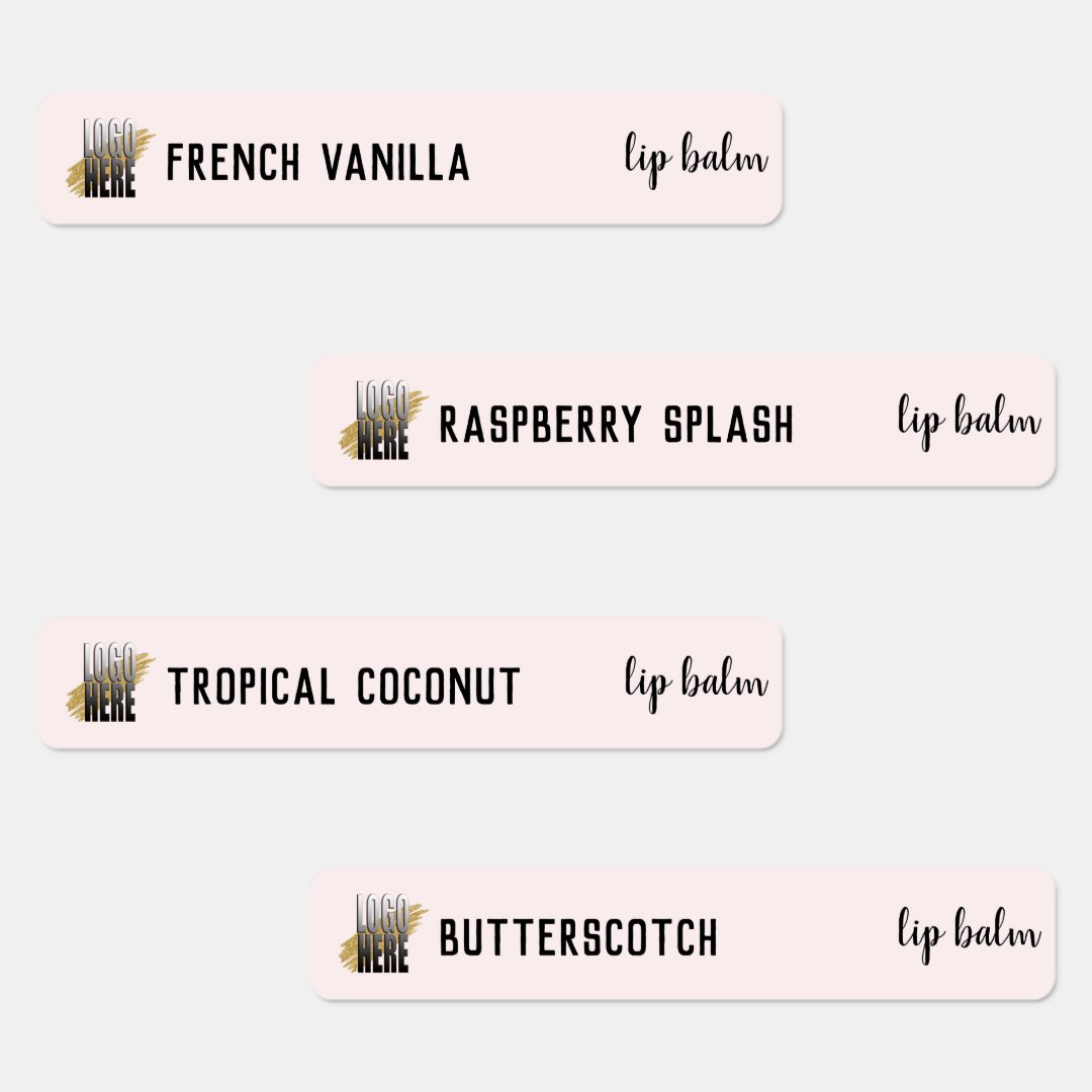 Makeup Logo Lip Balm Lipstick Blush Product Labels | Zazzle