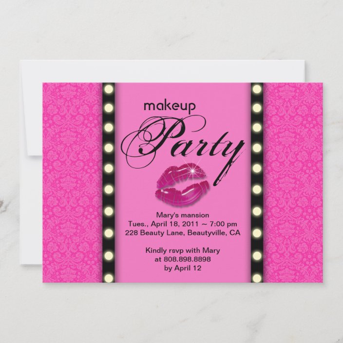 Makeup Party Invitation Advertisement | Zazzle.com