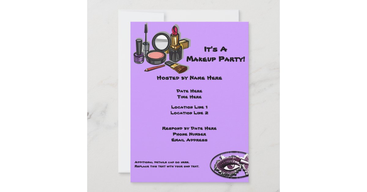 Makeup Party Invitations | Zazzle