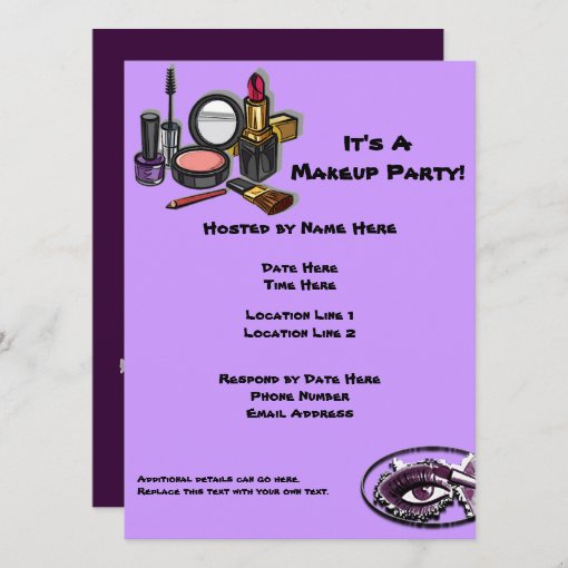 Makeup Party Invitations | Zazzle