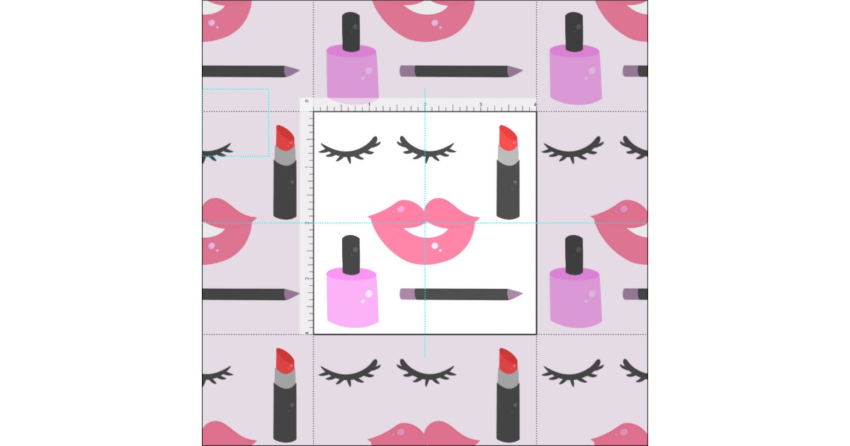 Makeup Pattern Fabric | Zazzle