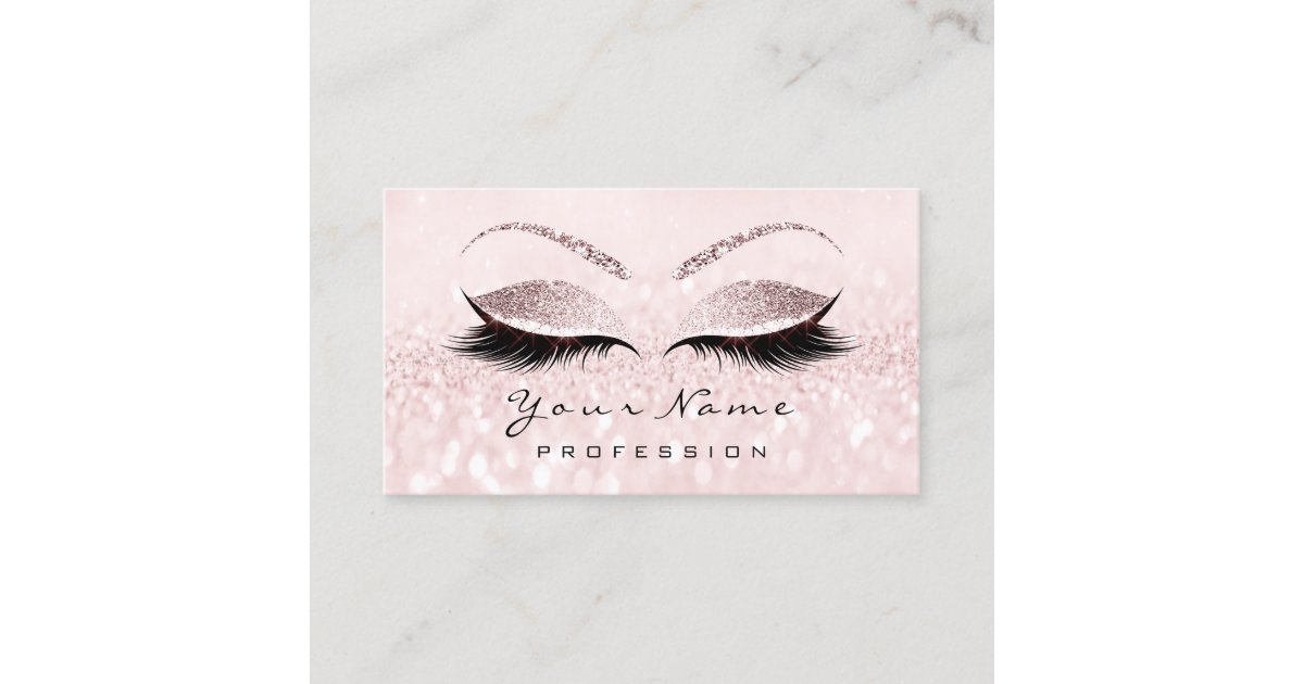 Makeup Pink Lashes Extension Appointment Card | Zazzle