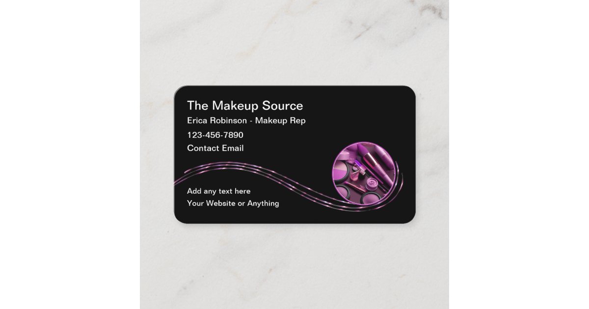 Makeup Representative Sales Agent Business Card | Zazzle