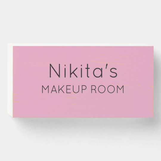 Makeup Room Modern Home Art Wooden Box Sign | Zazzle.com