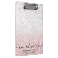 Makeup rose gold glitter marble sparkle confetti clipboard | Zazzle